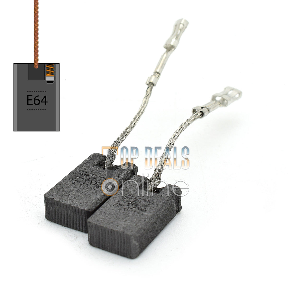 Carbon Brushes for Bosch GWS 9-125 Angle Grinders (with specific Part