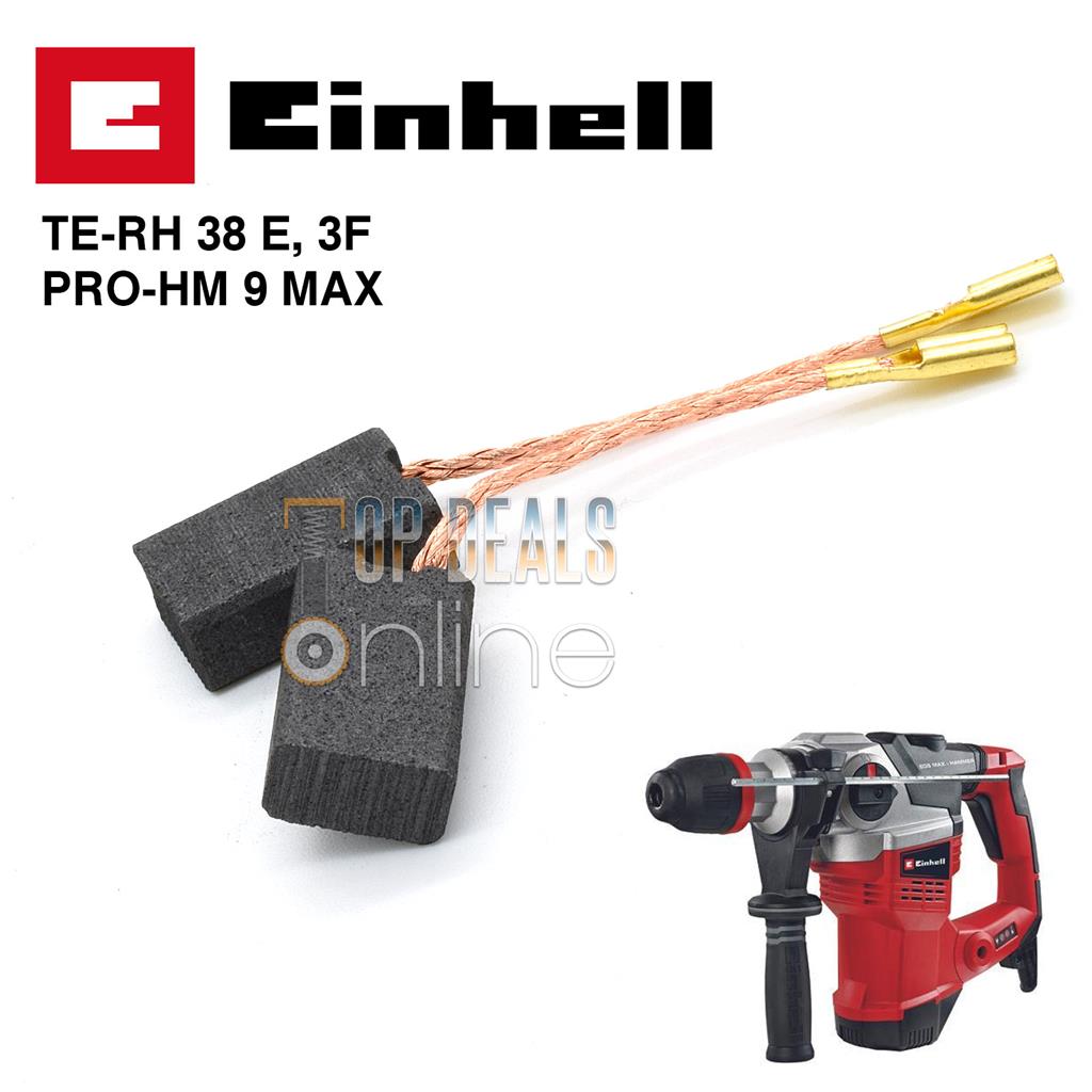 Carbon Brushes for Einhell TE-RH 32E TR-RH 38 E, 3F & PRO-HM 9 MAX Ham